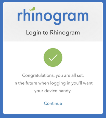 Logging into Rhinogram